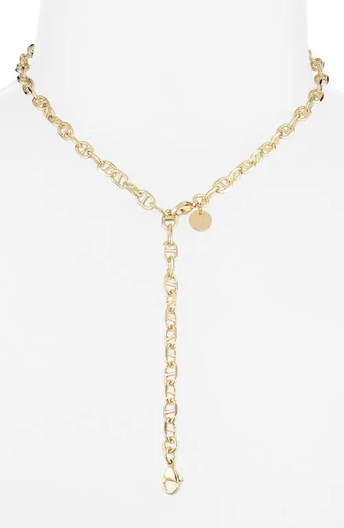 THE SIS KISS Mia Mariner Lariat Chain Necklace - Gold