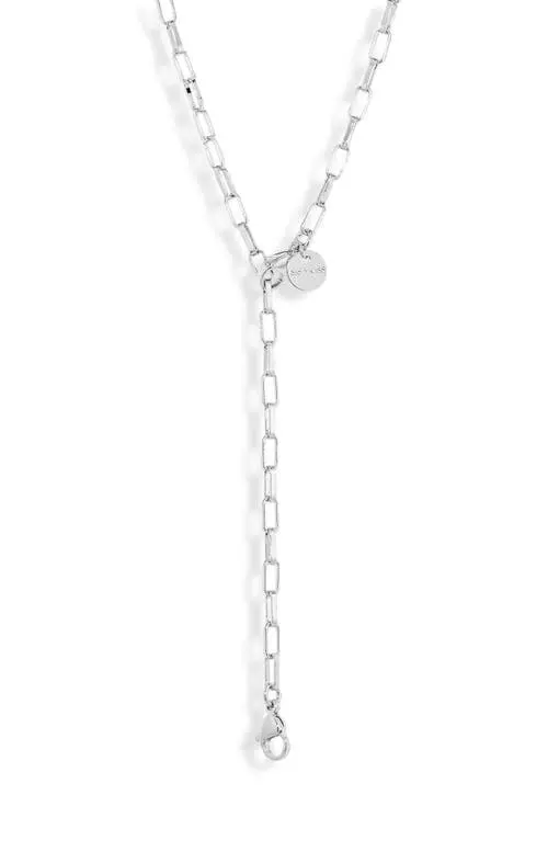 THE SIS KISS Chelsea Lariat Chain Necklace - Silver