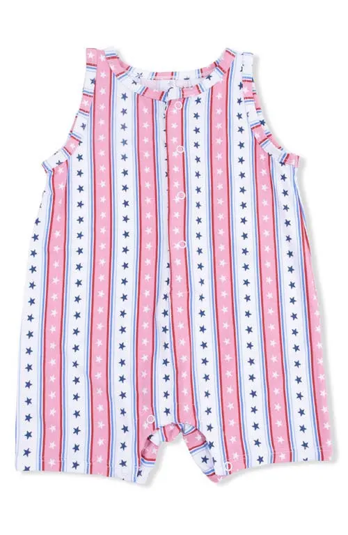 ANGEL DEAR Stars & Stripes Cotton Romper - Red White Blue