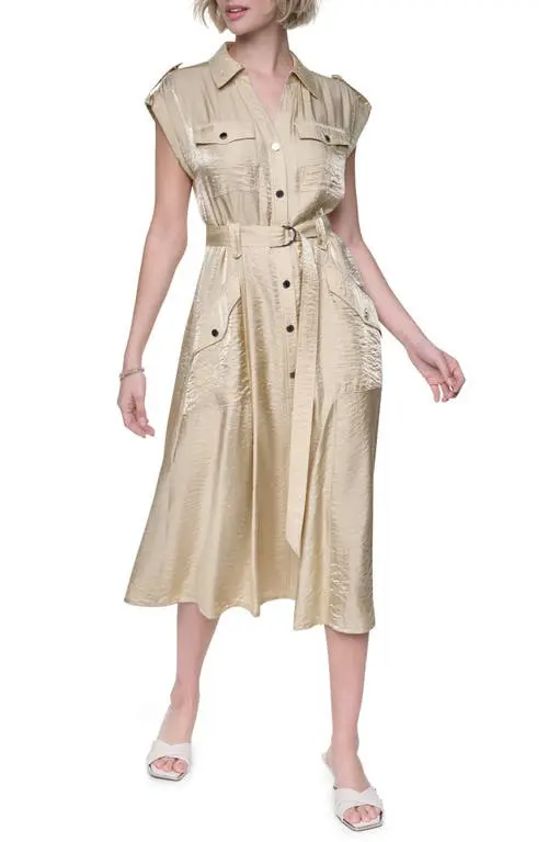 Dkny Belted Shirt Dress - Mojave Desert