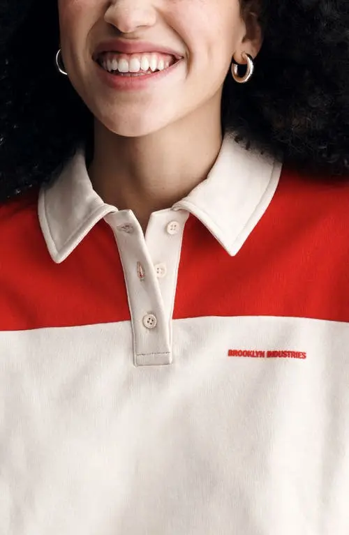 Brooklyn Industries Colorblock Polo Sweatshirt