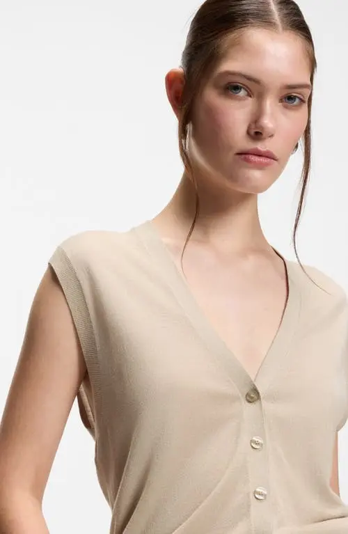 BOSS Fumi Sweater Vest - Pumice