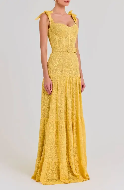 NADINE MERABI Miranda Belted Gown