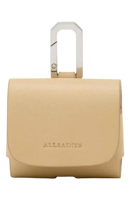 ALLSAINTS Hex Leather Airpod Case - Mellow Yellow