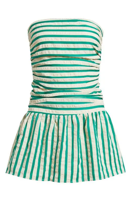 Princess Polly Montebello Multi Stripe Mini Dress - Green | Editorialist
