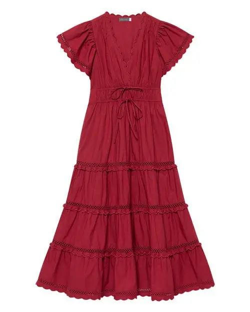 Mint Velvet Cotton Ruffle Maxi Dress