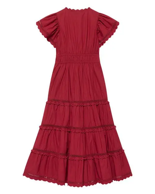 Mint Velvet Cotton Ruffle Maxi Dress