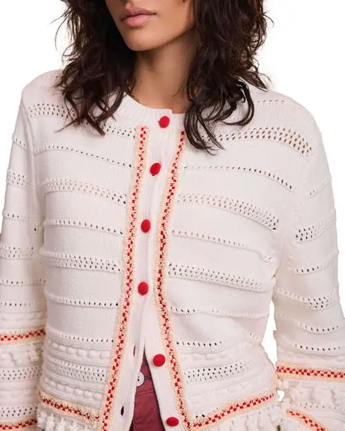 Mint Velvet Cotton Blend Tassel Cardigan