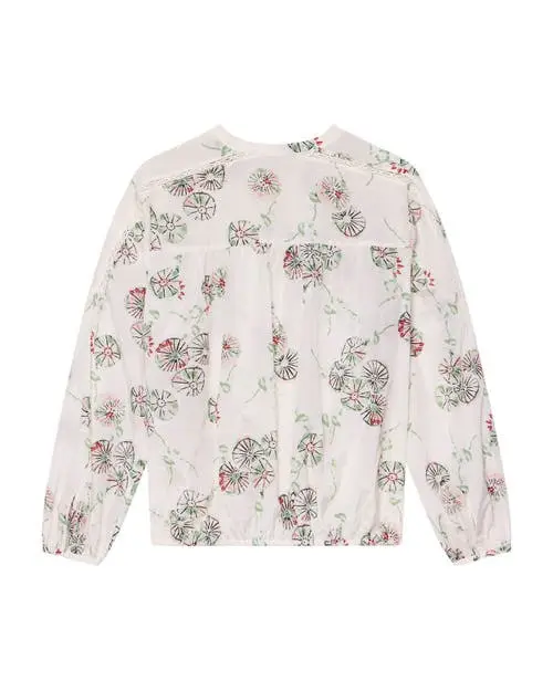 Mint Velvet Floral Smocked Peasant Blouse