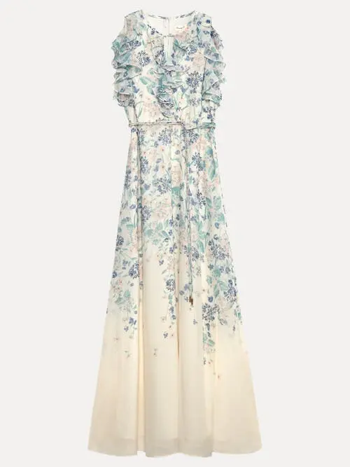 PHASE EIGHT Floral Ruffle Detail Maxi Dress