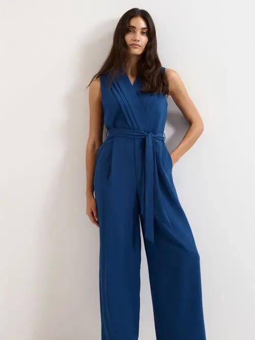 PHASE EIGHT Pleated Cropped Jumpsuit