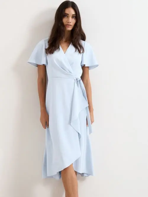 PHASE EIGHT Julissa Wrap Midi Dress - Pale Blue