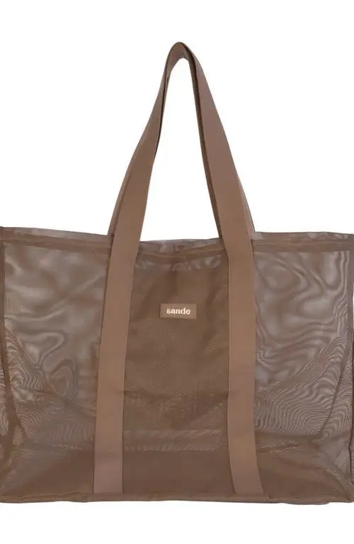 SANDE Beach Hauler Mesh Beach Bag - Espresso
