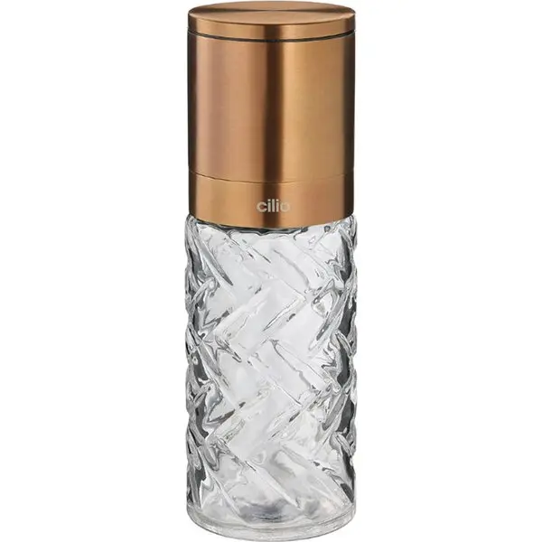CILIO Cristallo Glass & Steel Salt And Pepper Mill - Copper