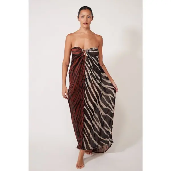 VILLA FRESCA Gaia Strapless Dress - Okapi