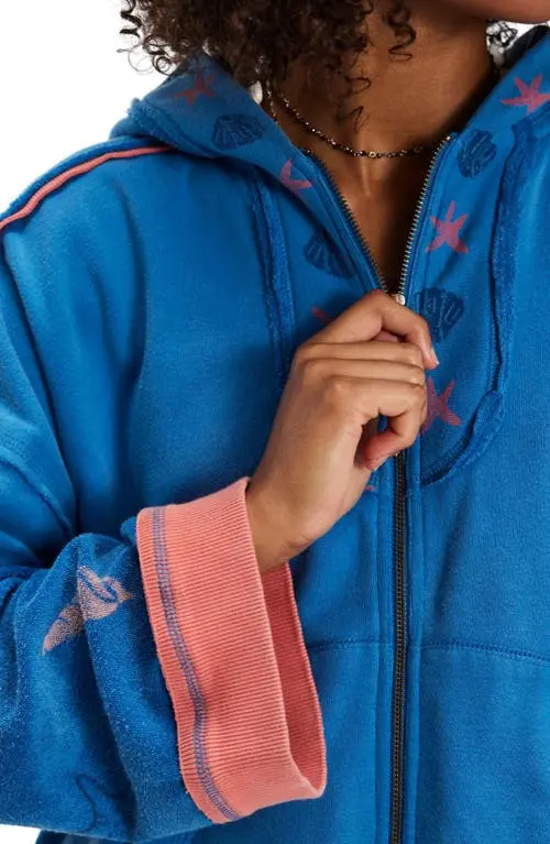 Free People Seashell Hooded Zip Jacket