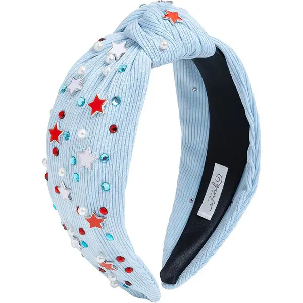 SWEET WINK Usa Stars Gemstone Headband - Light Blue