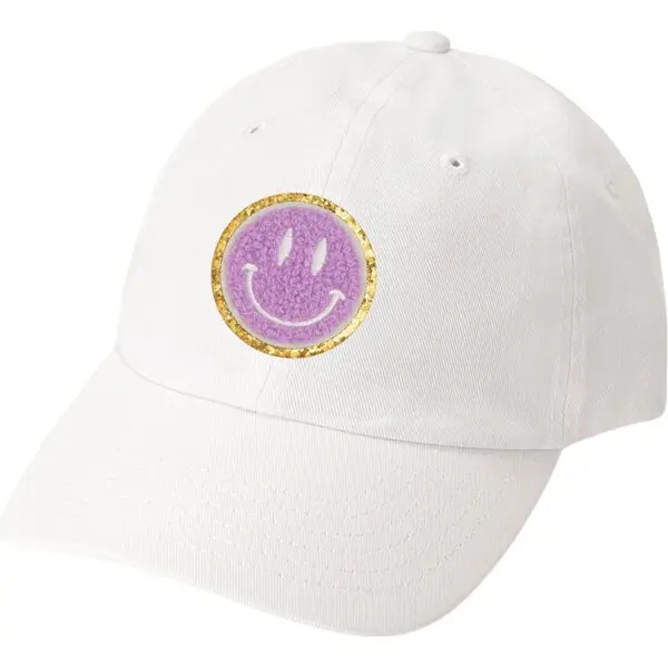 SWEET WINK Smile Patch Baseball Hat - White