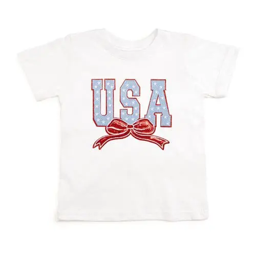 SWEET WINK Stars & Bow Patch T-shirt - White