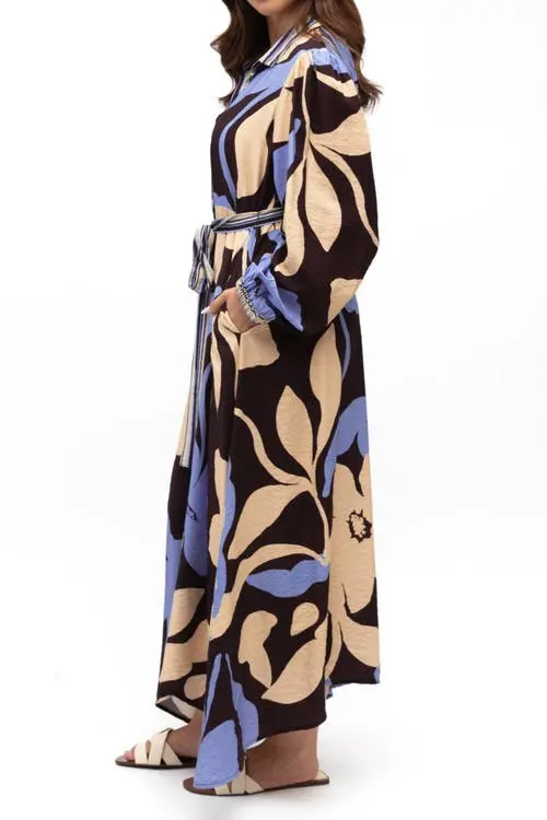 STUDIBAKER HAWK Flora Maxi Shirt Dress