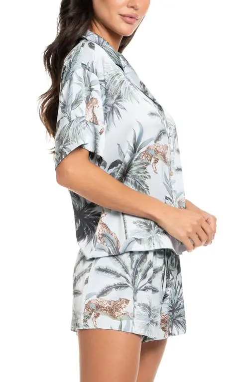 MIDNIGHT BAKERY Satin Short Pajamas - Blue