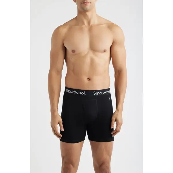 Smartwool Merino Wool Blend Boxer Briefs - Black