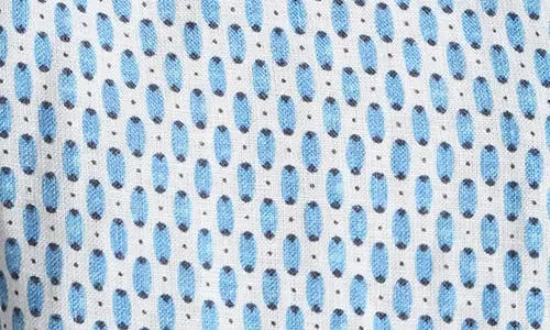 UNTUCKIT Redcroft Microprint Short Sleeve Linen Button-up Shirt