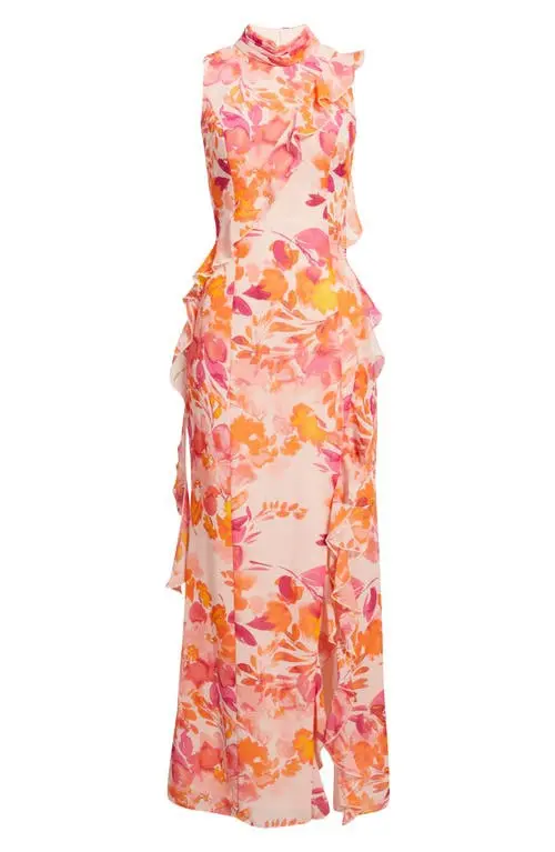 Eliza J Floral Ruffle Maxi Dress