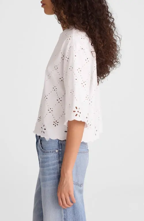 Madewell Embroidered Boxy Crop Tee