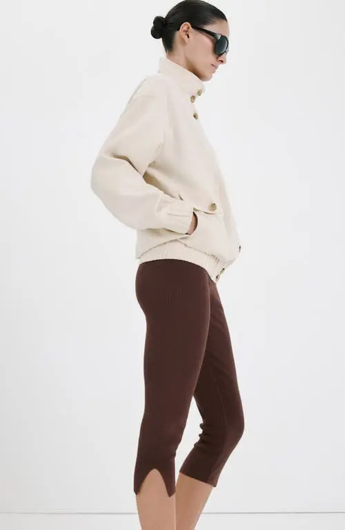 Mango Slit Hem Crop Leggings