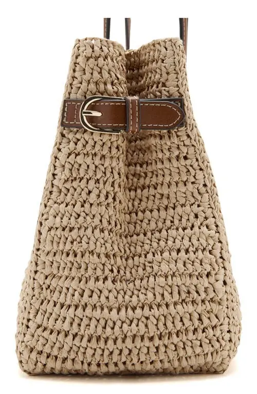 Mango Natural Fiber City Shoulder Bag