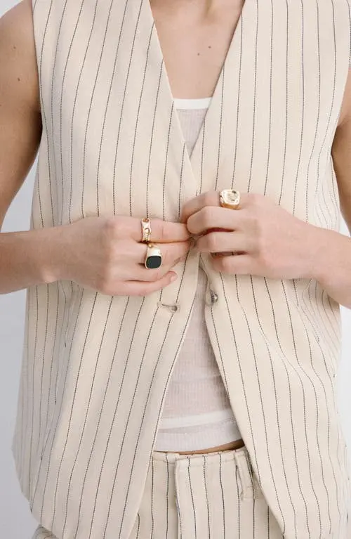 Mango Pinstripe Suit Vest