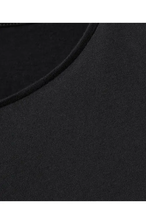 Mango Lace Trim Nightgown - Black