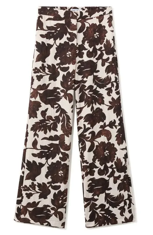 Mango Floral Print Pants
