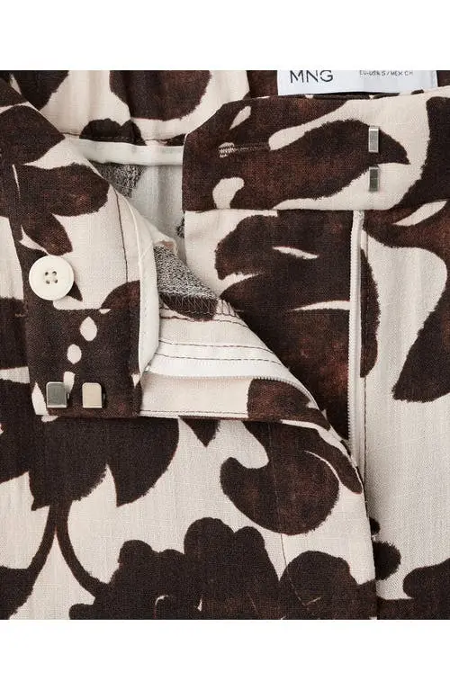 Mango Floral Print Pants