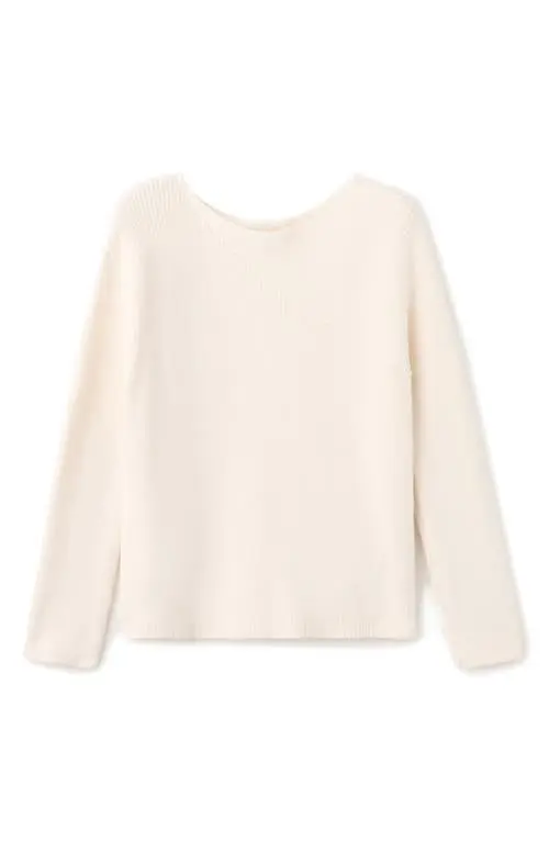 Mango Boat Neck Long Sleeve Relaxed Sweater