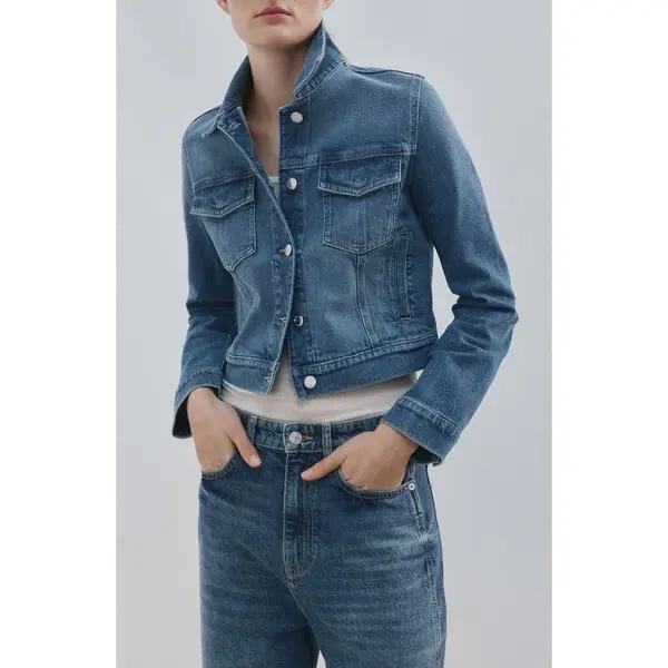 Mango Cropped Denim Jacket