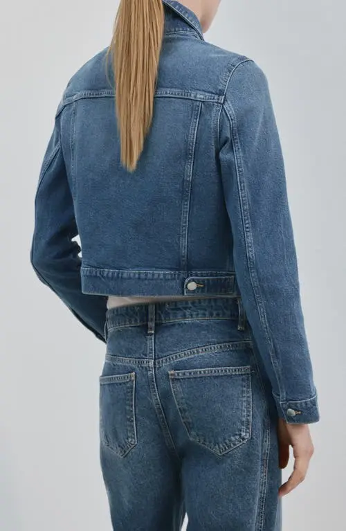 Mango Cropped Denim Jacket