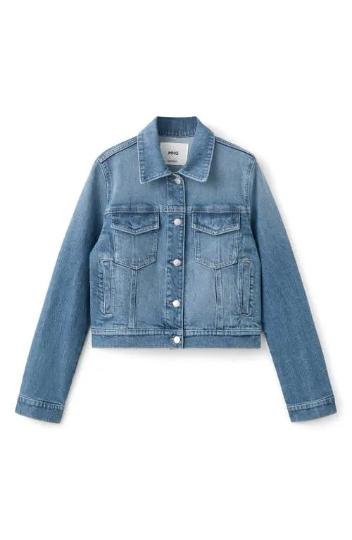 Mango Cropped Denim Jacket