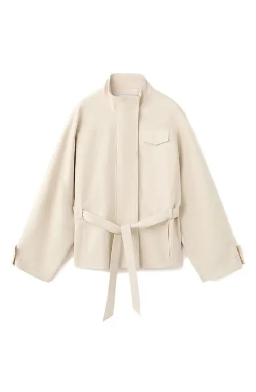 Mango Belted Cotton-blend Jacket