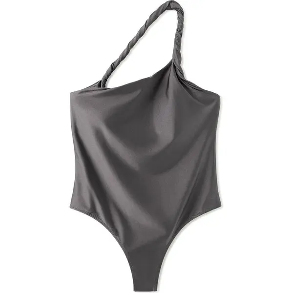Mango Asymmetric One-shoulder One-piece Swimsuit - Grey