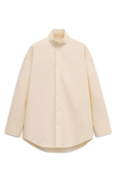 Mango Layered Collar Button-up Shirt - Yellow