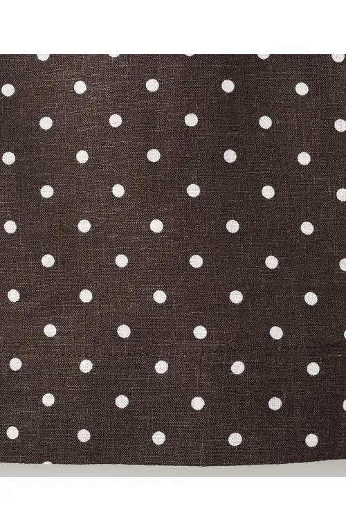 Mango Polka Dot Linen Blend Crop Top
