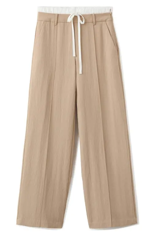 Mango Pleat Front Wide Leg Trousers
