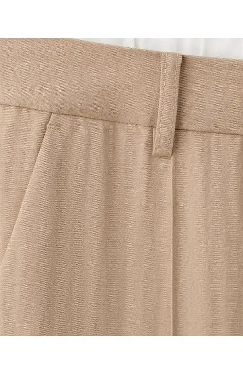 Mango Pleat Front Wide Leg Trousers