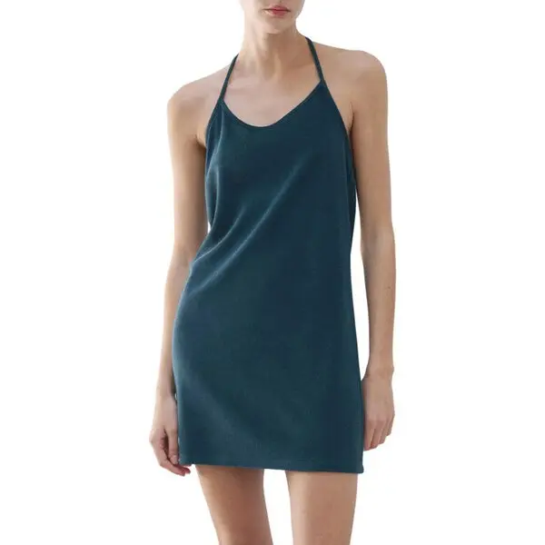 Mango Terry Halter Nightgown - Blue