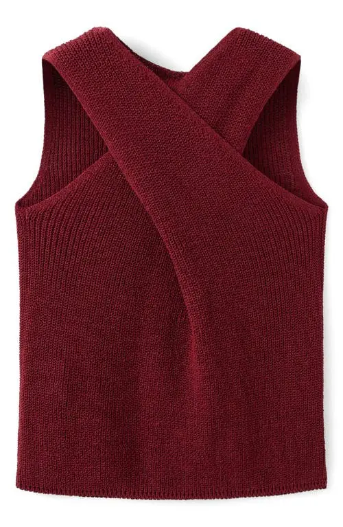 Mango Knit Sleeveless Top - Maroon