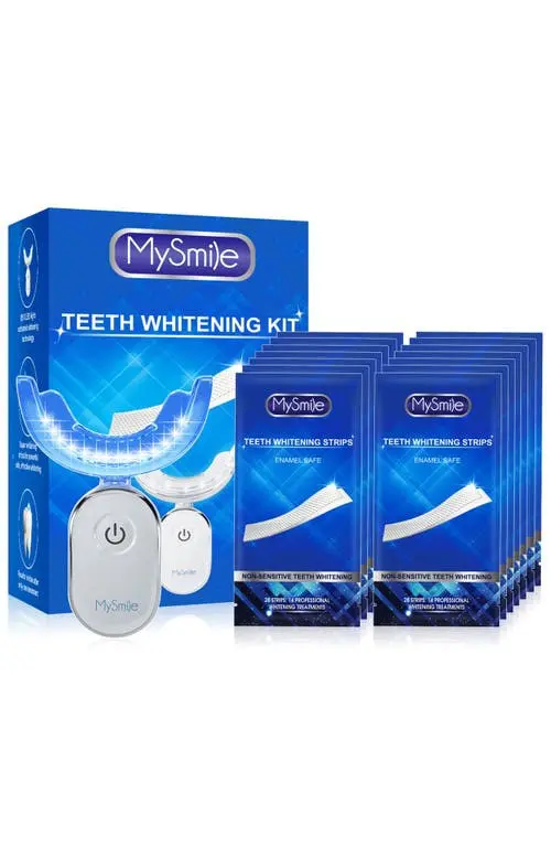 MYSMILE Teeth Whitening Strips With 28 Led Light, 10 Min Fast Whitening - Blue