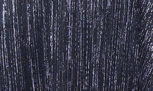 SL FASHIONS Knot Front Metallic Cocktail Dress - Navy