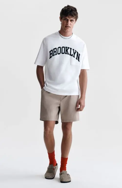Brooklyn Industries Loose Fit Collegiate Logo Cotton Graphic T-shirt